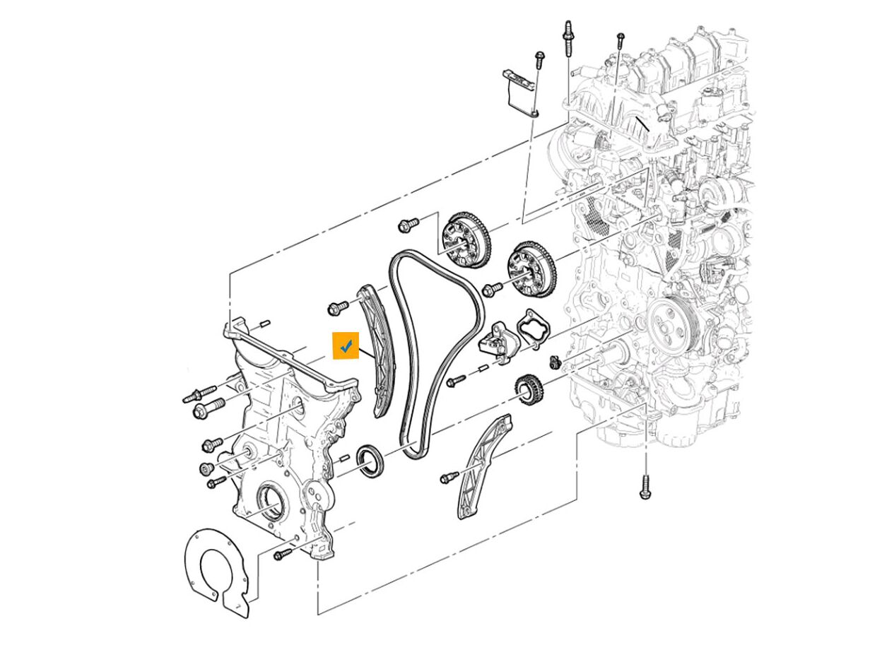 Repuestos :: Motor Y Embrague :: Distribucion Del Motor :: TENSOR GUIA ...
